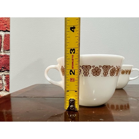 Pyrex | Dining | Vintage Mcm Pyrex Corning Gold Butterfly Coffee Tea ...